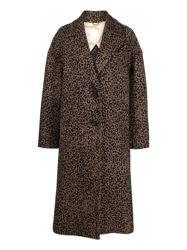 Golden Goose Leopard-print Overcoat - Black