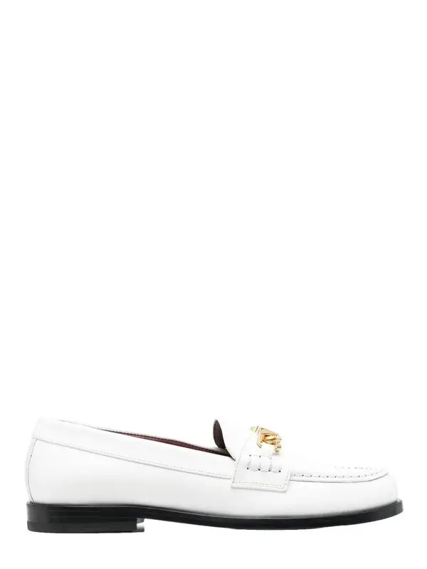 Valentino Garavani Vlogo Chain Loafers - White