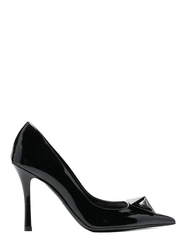 Valentino Garavani 10mm One Stud Patent-leather Pumps - Black