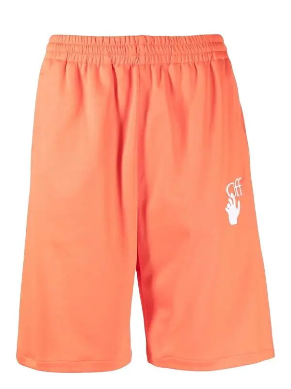 Off-White Hands Off Knee-length Shorts - Orange