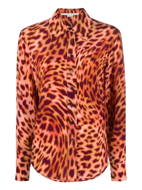 Stella McCartney Leopard-print Silk Shirt - Pink