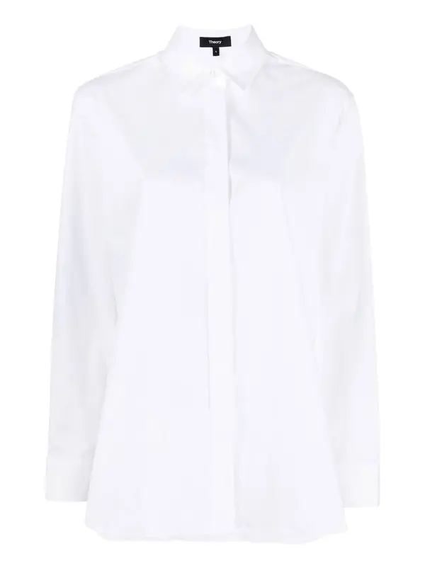 Theory Long-sleeve Button-up Shirt - White