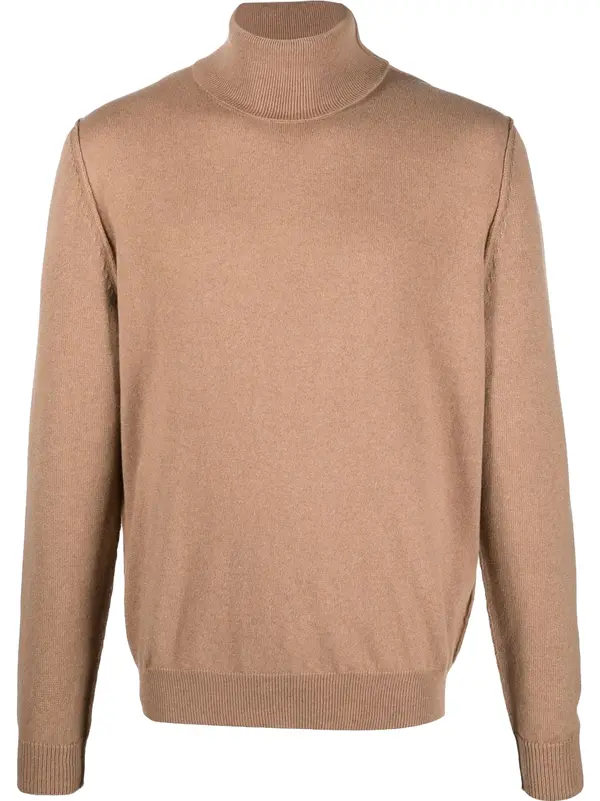 MAISON MARGIELA High-neck Jumper - Brown