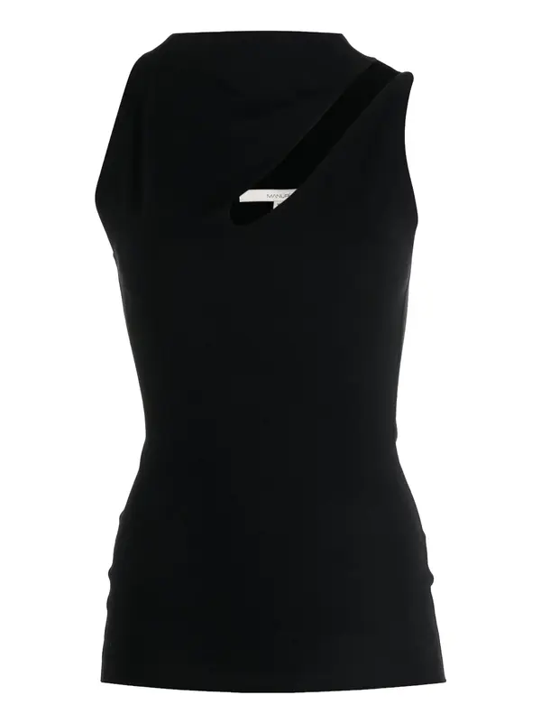 MANURI Bambina Asymmetrical Top - Black