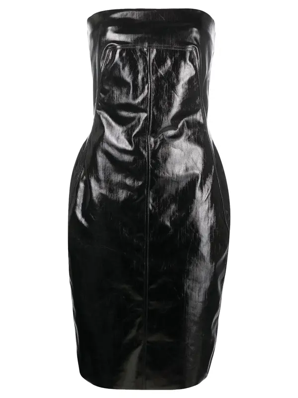 Rick Owens Square-neck Strapless Dress - Black