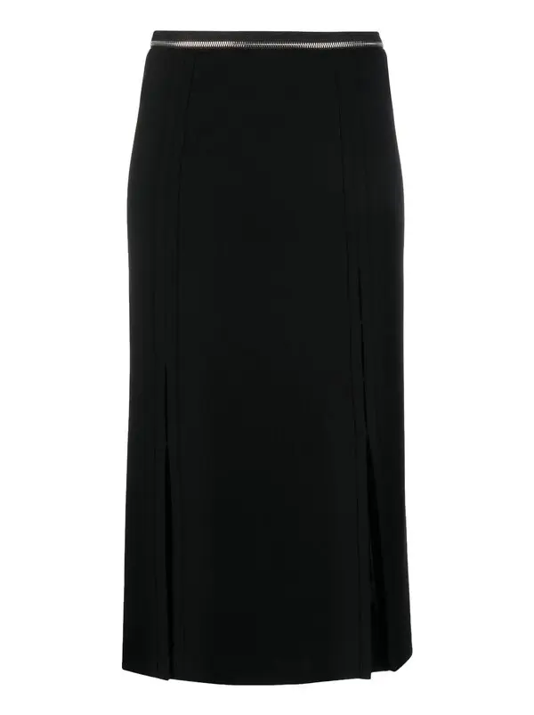 Helmut Lang Front-slit Straight Midi Skirt - Black