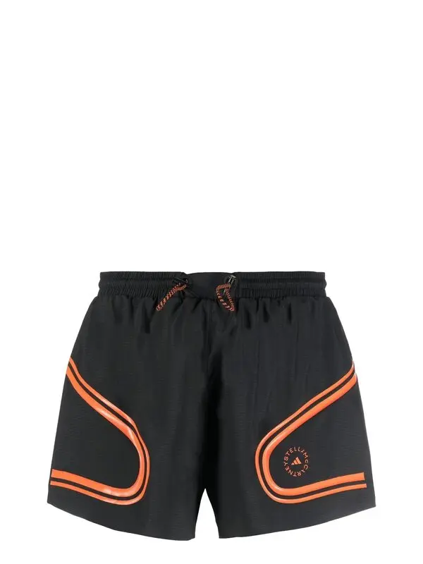 Adidas By Stella McCartney Truepace Running Shorts With Stripe Detailing - Black