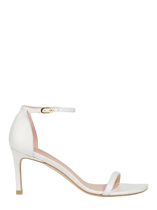 STUART WEITZMAN Amelina 75 Leather Sandals - White