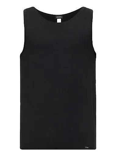 Hanro Fitted Stretch-jersey Vest Top - Deep Black