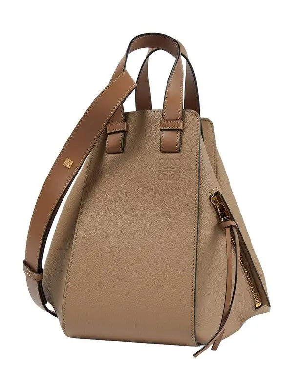 Loewe Hammock Small Leather Shoulder Bag - Beige