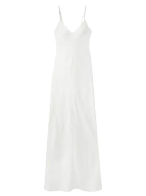 THE ROW Guinevere Silk-satin Maxi Dress - White