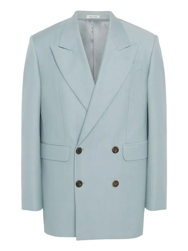 Alexander McQueen Double-breasted Tailored Jacket - Blue