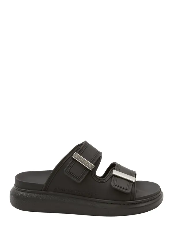 Alexander McQueen Logo Slides - Black
