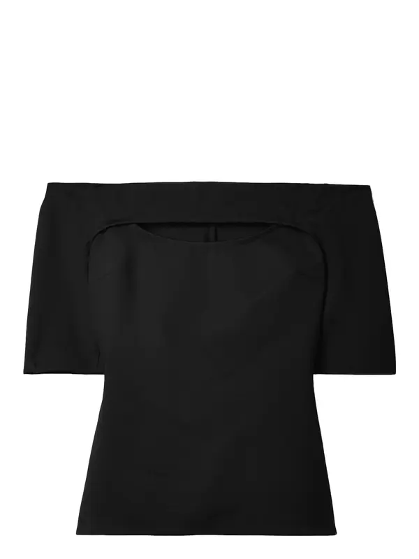 Rosetta Getty Off-the-shoulder Cutout Top - Black