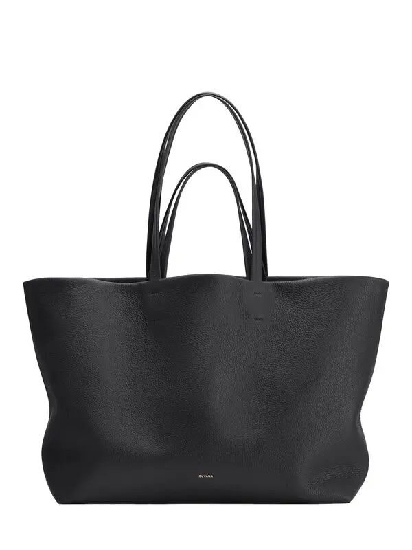 Cuyana Italian Leather Tote Bag - Black