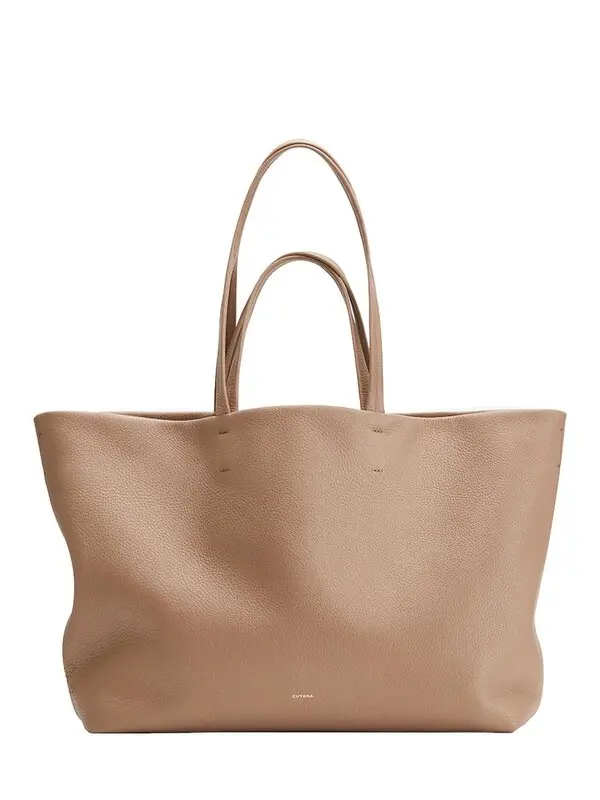 Cuyana Leather Tote Bag - Cappuccino