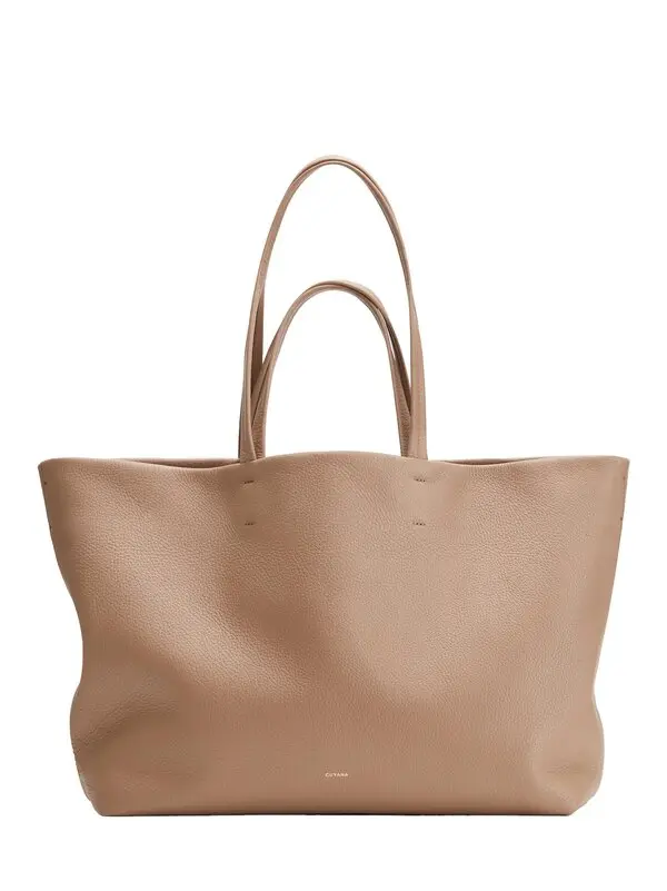 Cuyana Italian Leather Tote Bag - Cappuccino