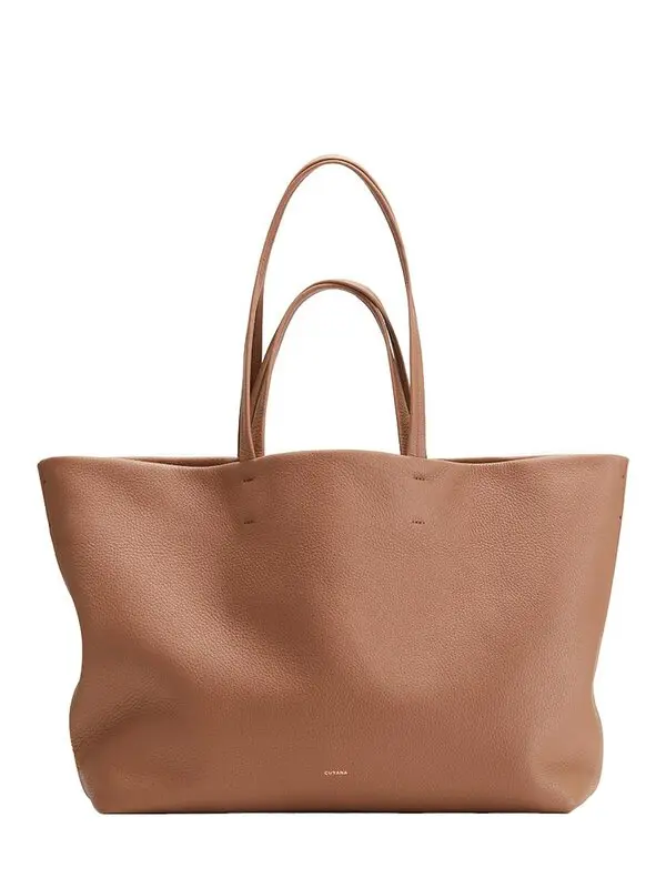 Cuyana Leather Tote Bag - Caramel