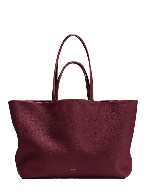 Cuyana Leather Tote Bag - Cherry
