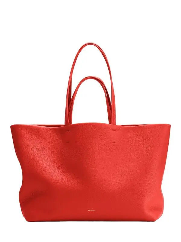 Cuyana Italian Leather Tote Bag - Chili
