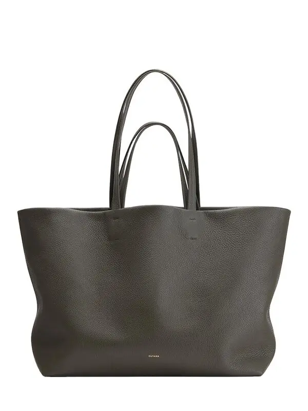 Cuyana Leather Tote Bag - Dark Green