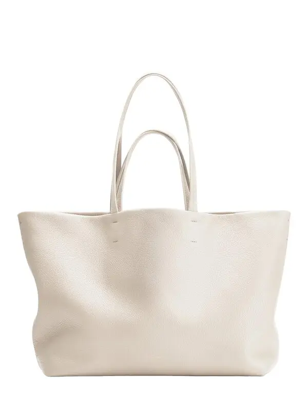 Cuyana Leather Tote Bag - Ecru