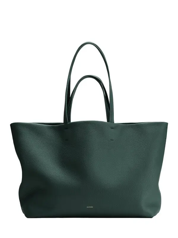 Cuyana Leather Tote Bag - Forest