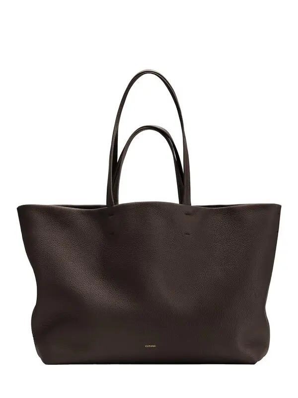 Cuyana Italian Leather Tote Bag - Mocha