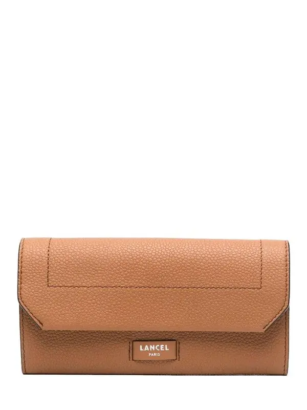 LANCEL Pebbled-leather Purse - Neutrals