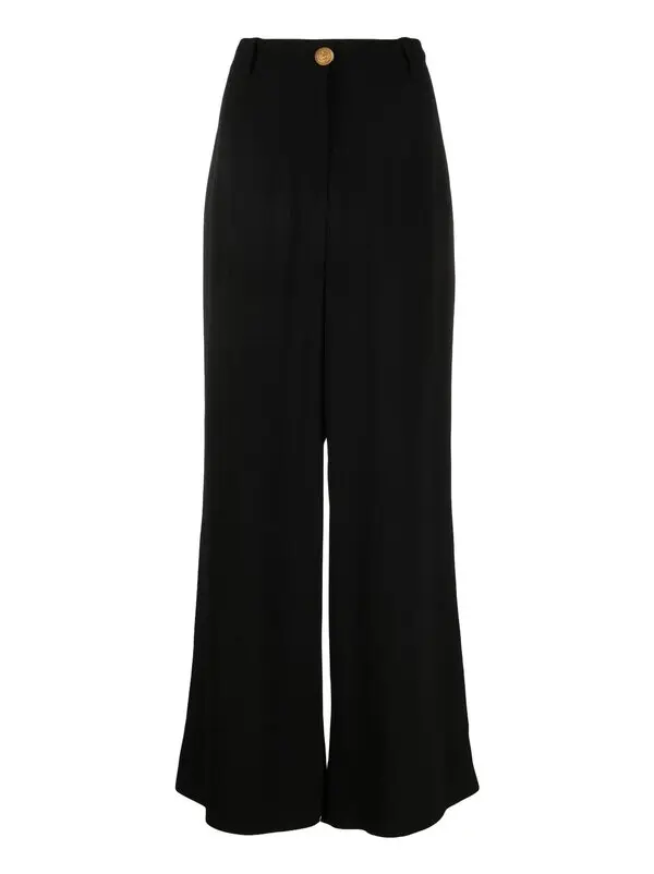 Balmain High-waisted Palazzo Pants - Black