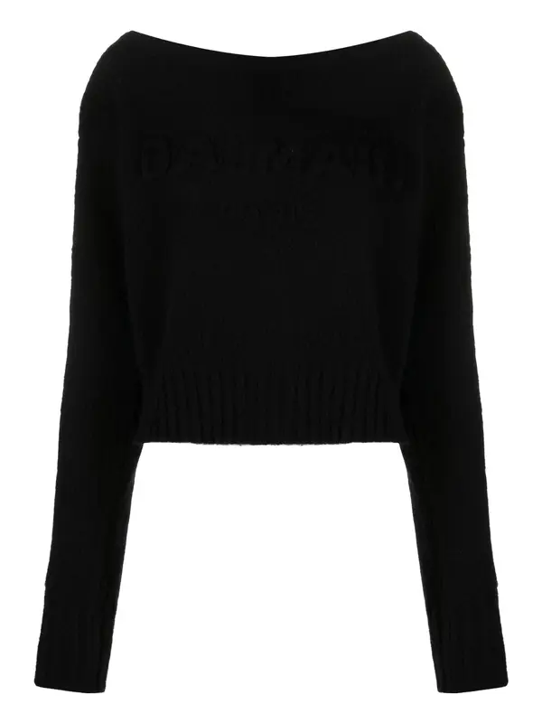 Balmain Boat-neck Jumper - Black