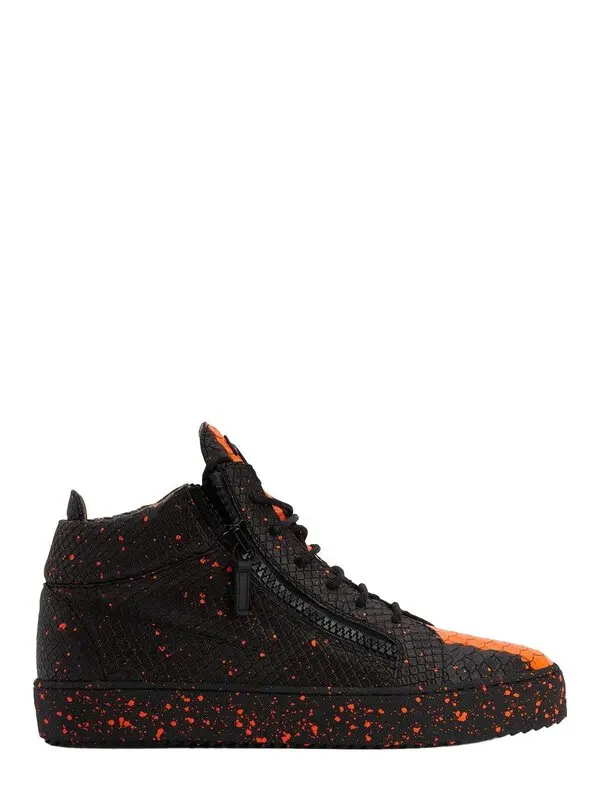 GIUSEPPE ZANOTTI Kriss Paint-splatter Sneakers - Black