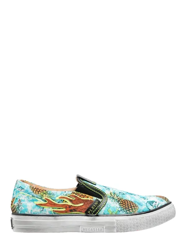 Philipp Plein Flame Slip-on Sneakers - Blue