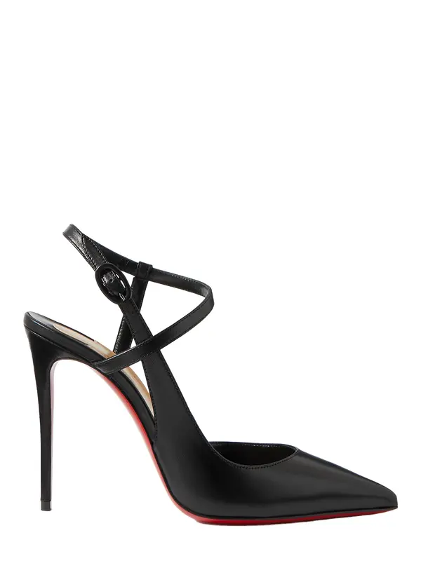 CHRISTIAN LOUBOUTIN Jenlove 100 Leather Slingback Pumps - Black