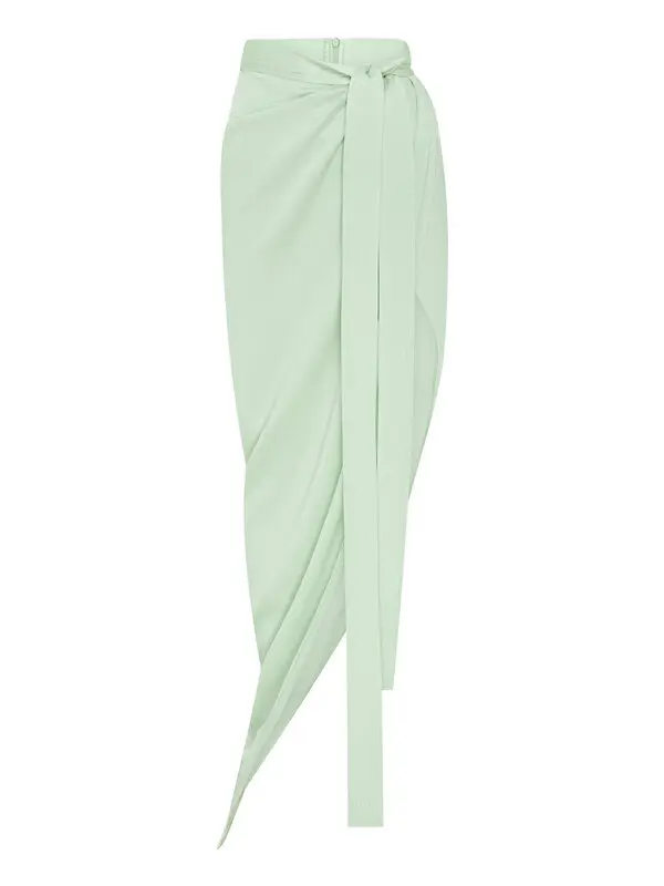 Alex Perry Kelton Draped Skirt - Green