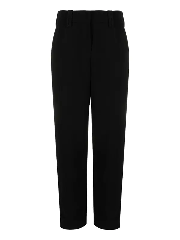 Balmain Cotton Tapered Trousers - Black
