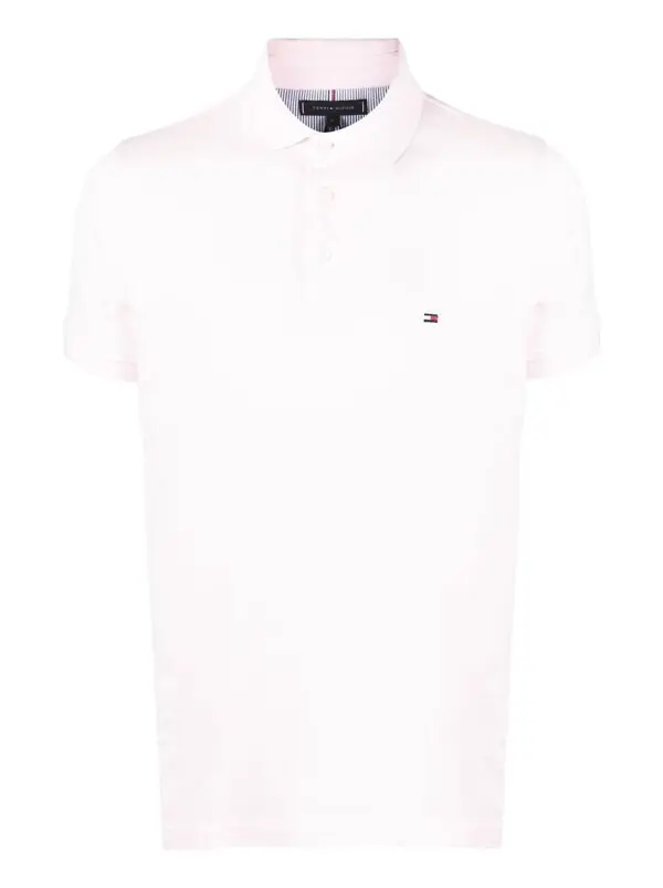 Tommy Hilfiger Embroidered-logo Polo Shirt - Pink