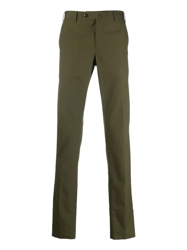 PT TORINO Straight-leg Tailored Trousers - Green