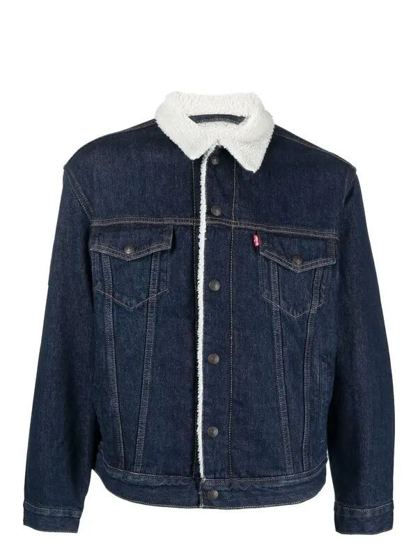 LEVI'S Shearling-lined Denim Jacket - Blue