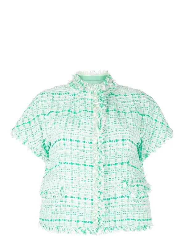 Shiatzy Chen Bead-embellished Tweed Jacket - Green