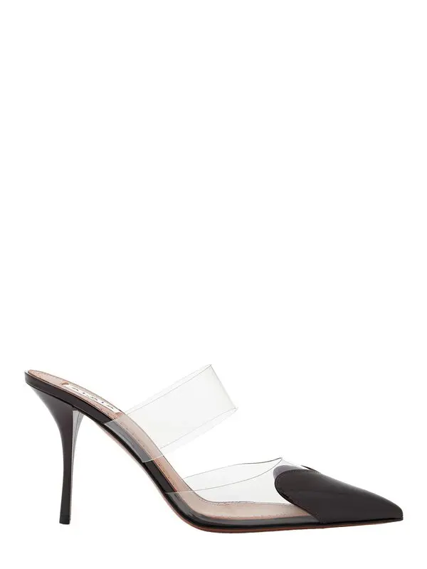 Alaïa Le Coeur Pvc And Leather Mules - Red