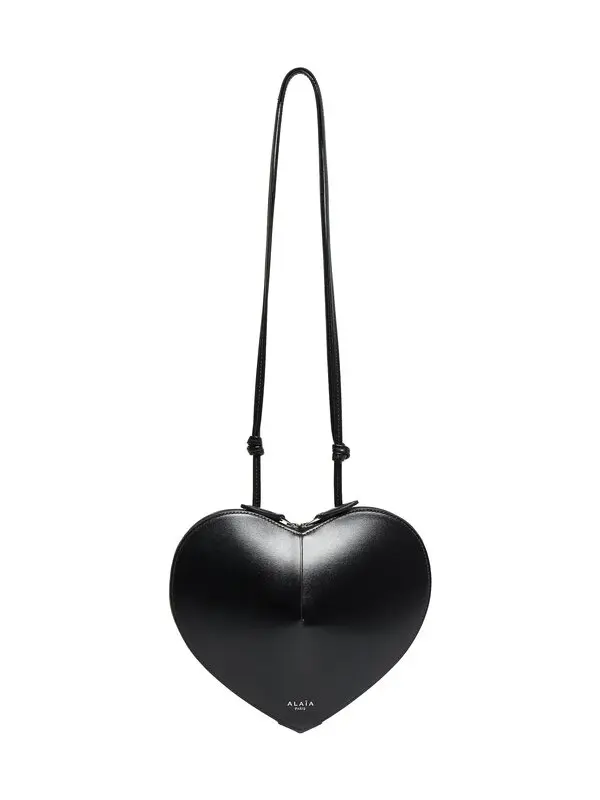 Alaïa Le Coeur Leather Crossbody Bag - Black