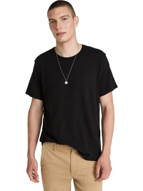 Rag & Bone Classic Flame Tee - Jet Black