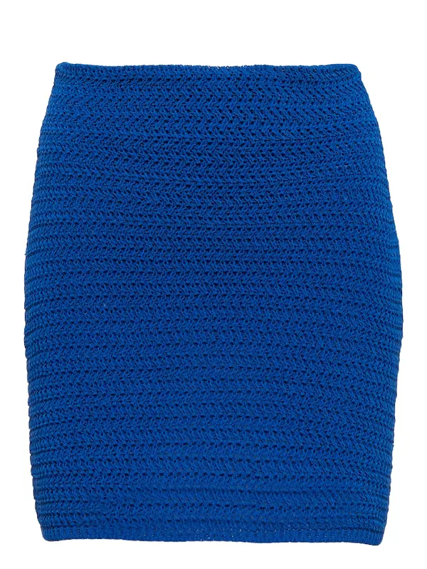 Dorothee Schumacher Modern Textures Cotton-blend Miniskirt - Blue