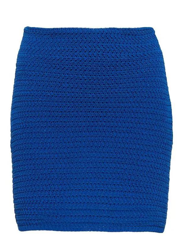 Dorothee Schumacher Modern Textures Cotton-blend Miniskirt - Blue