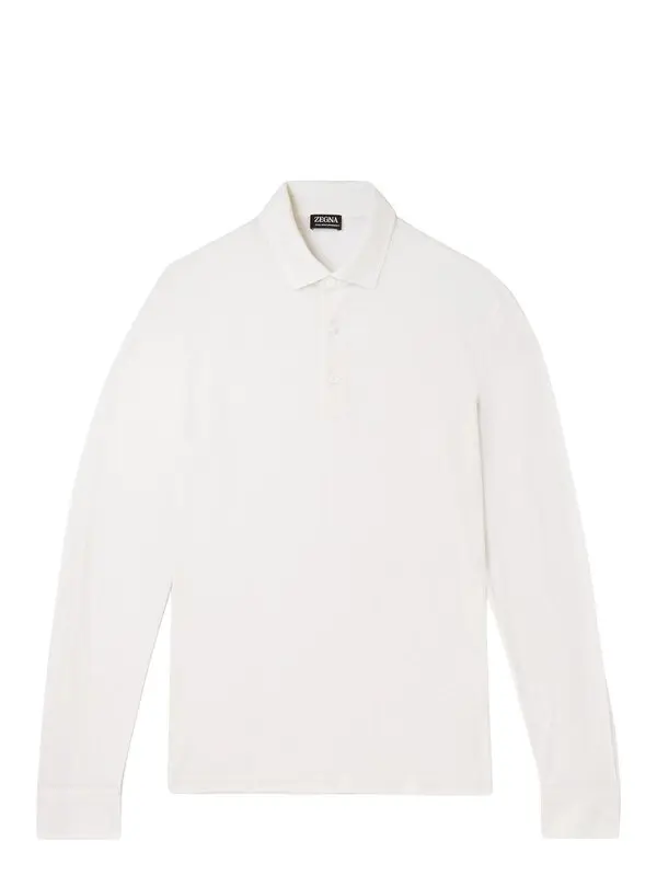 Zegna Wool Polo Shirt - White