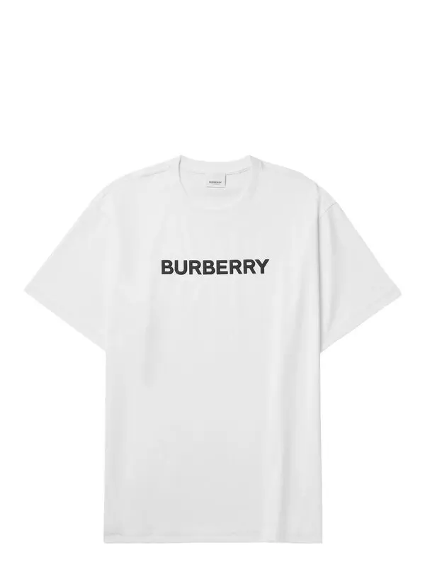 Burberry Logo-print Cotton-jersey T-shirt - White