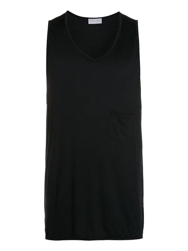 AMIR SLAMA Patch Pocket Tank Top - Black
