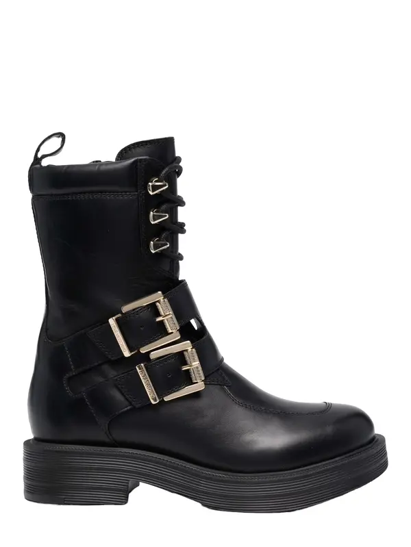 Moschino Buckle Fastening Boots - Black