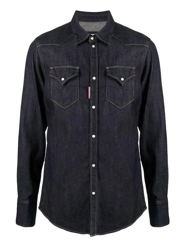 Dsquared2 Dark-wash Denim Shirt - Blue